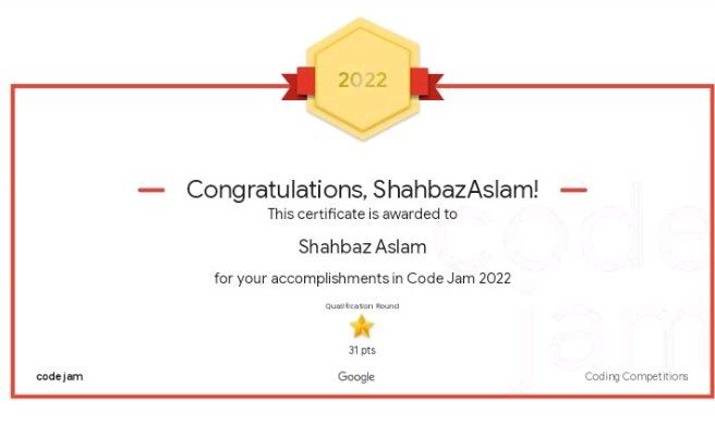 Shahbaz Aslam on LinkedIn: #google_code_jam #ayesha_hakim # ... Shahbaz Aslam on LinkedIn: #google_code_jam #ayesha_hakim # ...