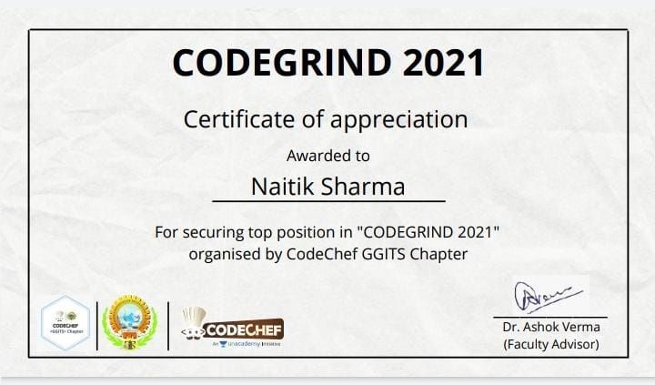 Naitik S. on LinkedIn: #codechef #competitiveprogramming #codechallenge ... Naitik S. on LinkedIn: #codechef #competitiveprogramming #codechallenge ...