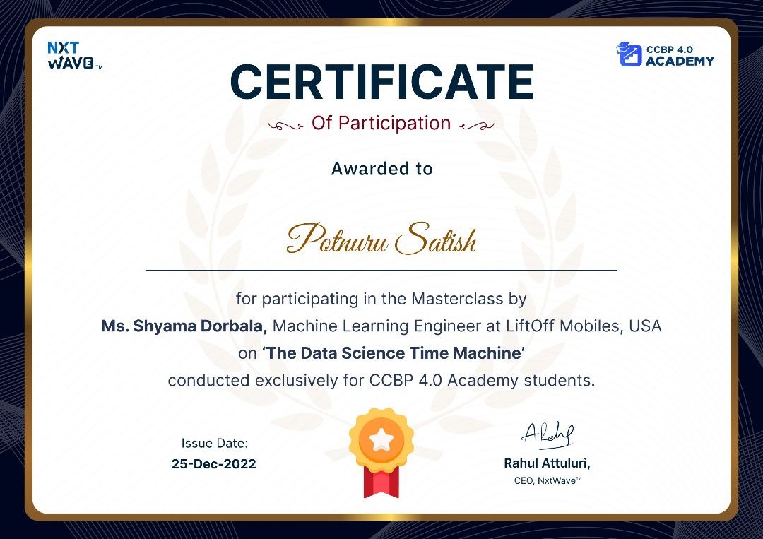 Satish Potnuru on LinkedIn: #nxtwave #ccbp Satish Potnuru on LinkedIn: #nxtwave #ccbp