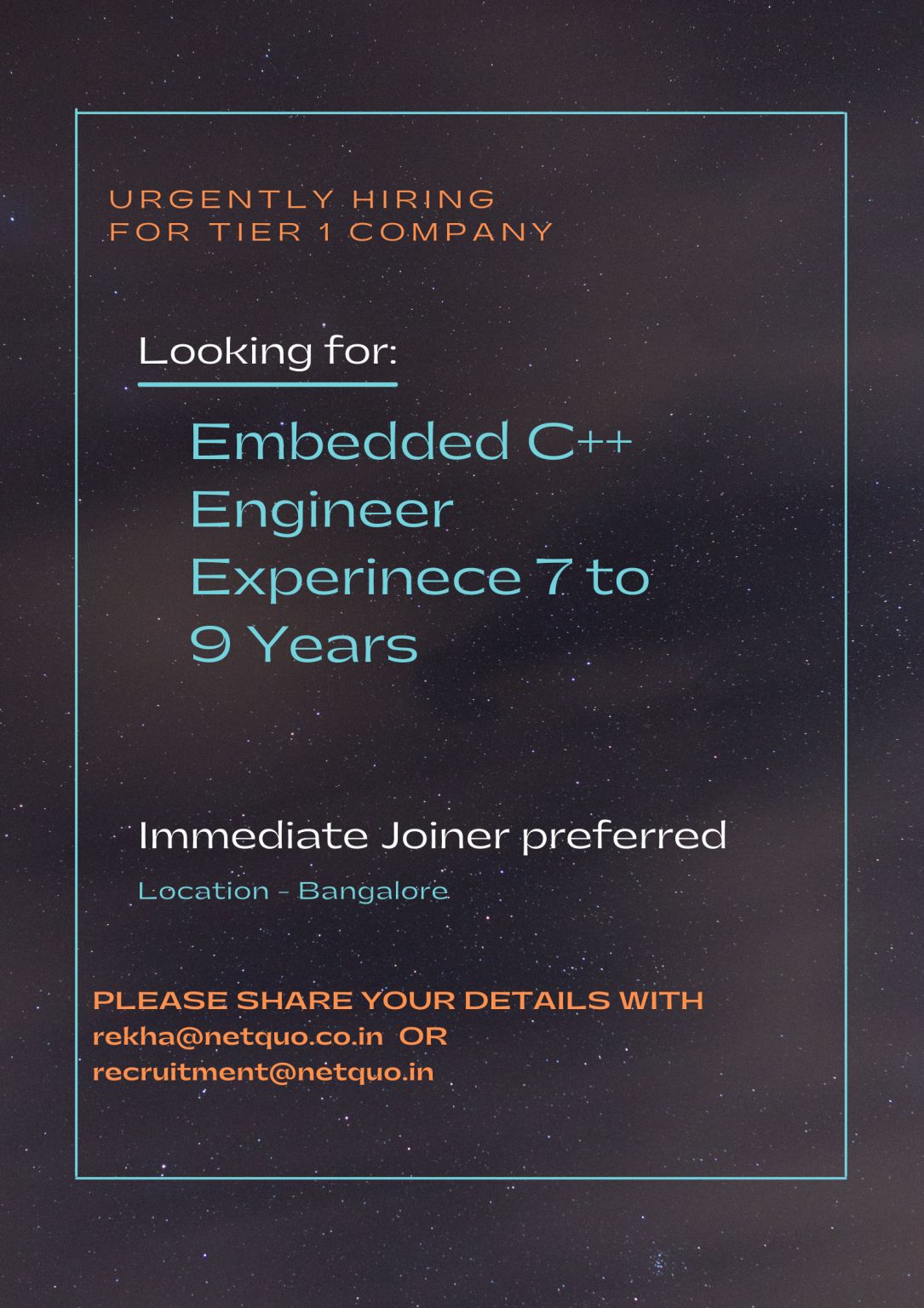 #embeddedengineer #cplusplus #jobforyou #greatopportunity # ... #embeddedengineer #cplusplus #jobforyou #greatopportunity # ...