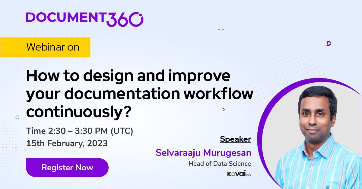Document360 on LinkedIn: #webinar #documentation #documentationworkflow ... Document360 on LinkedIn: #webinar #documentation #documentationworkflow ...