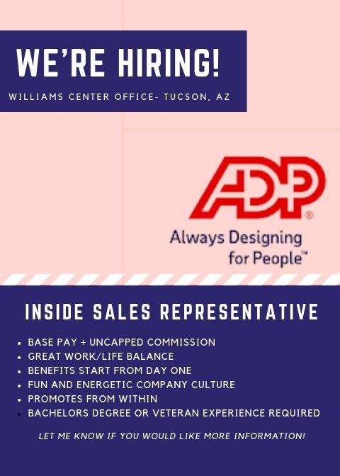 CJ Wienhoff on LinkedIn: We are hiring!!! ADP is a great place to start ... CJ Wienhoff on LinkedIn: We are hiring!!! ADP is a great place to start ...