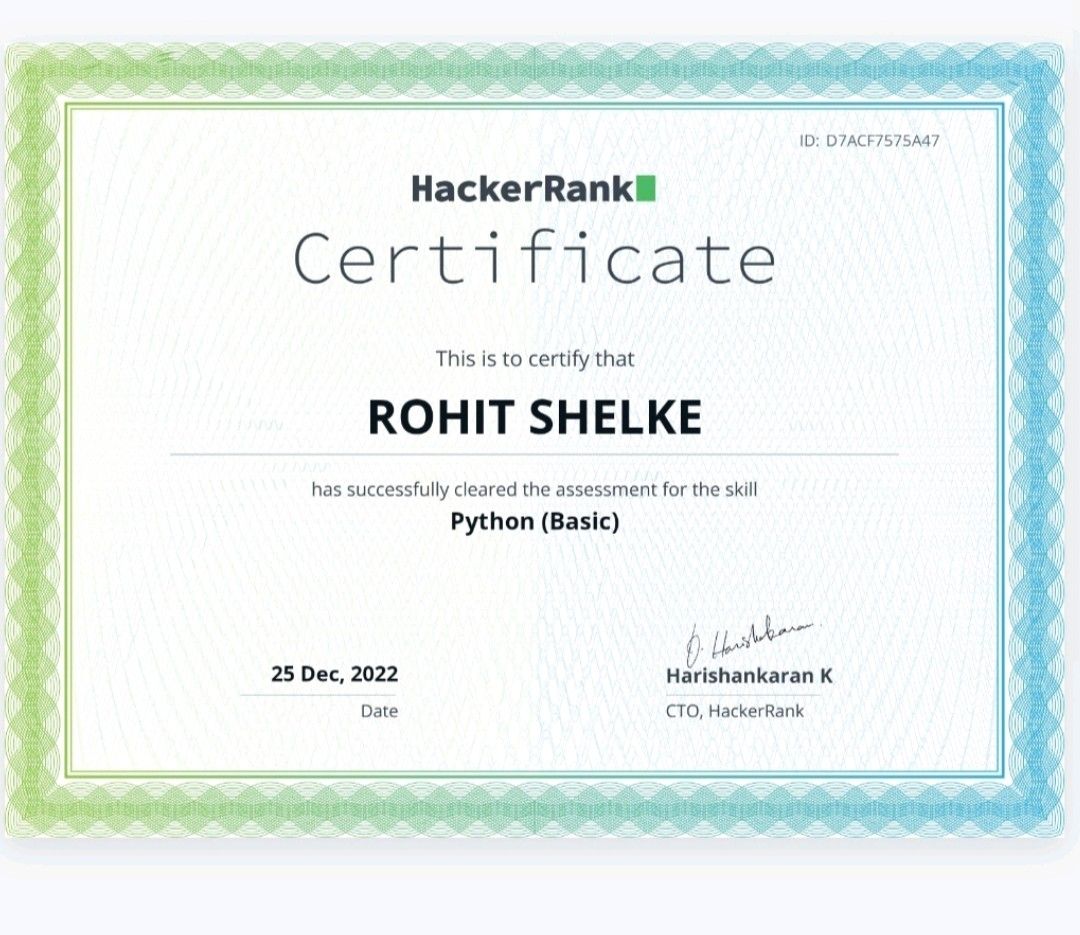 Rohit Shelke on LinkedIn: #hackerrank #python #programming Rohit Shelke on LinkedIn: #hackerrank #python #programming
