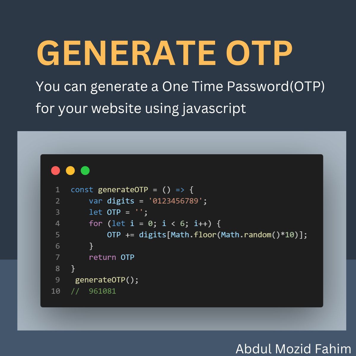 Abdul Mozid Fahim on LinkedIn: #javascript #programming #coding # ... Abdul Mozid Fahim on LinkedIn: #javascript #programming #coding # ...