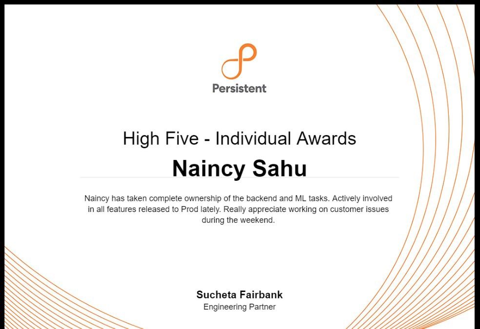 Naincy Sahu on LinkedIn: #work #achievement #wfh Naincy Sahu on LinkedIn: #work #achievement #wfh
