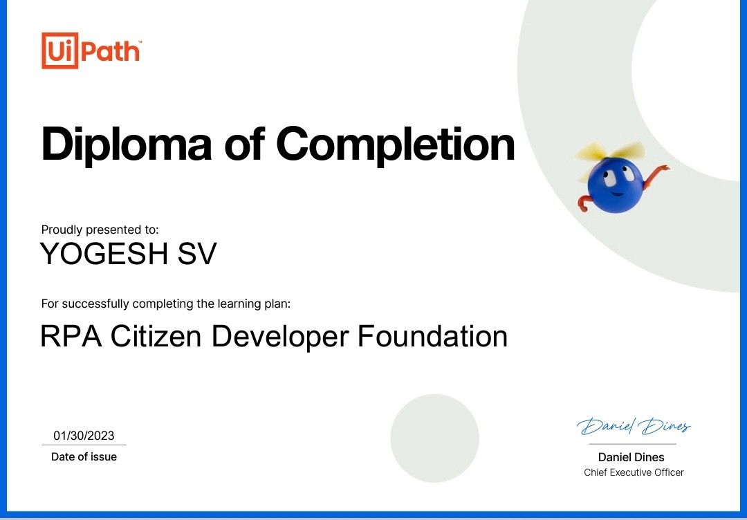 Yogesh SV on LinkedIn: #rpa Yogesh SV on LinkedIn: #rpa