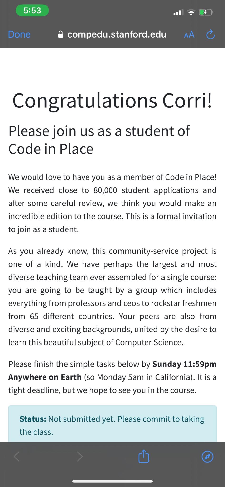 #codeinplace #stanforduniversity #spring2020 | Corri Stepney, MBA #codeinplace #stanforduniversity #spring2020 | Corri Stepney, MBA