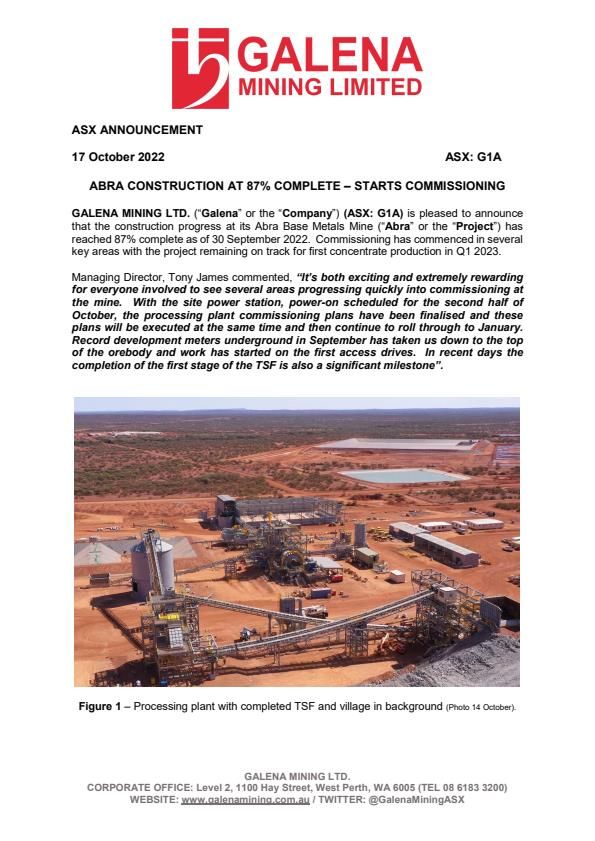 Abra Mining Pty Limited on LinkedIn: Abra Construction 87% Complete ... Abra Mining Pty Limited on LinkedIn: Abra Construction 87% Complete ...
