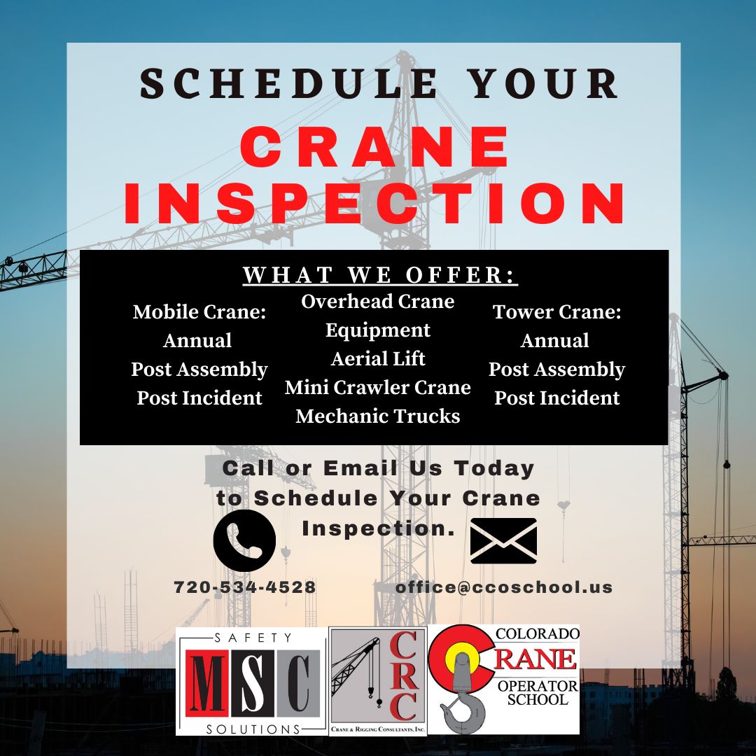 Colorado Crane Operators School on LinkedIn: #crane #inspection # ... Colorado Crane Operators School on LinkedIn: #crane #inspection # ...