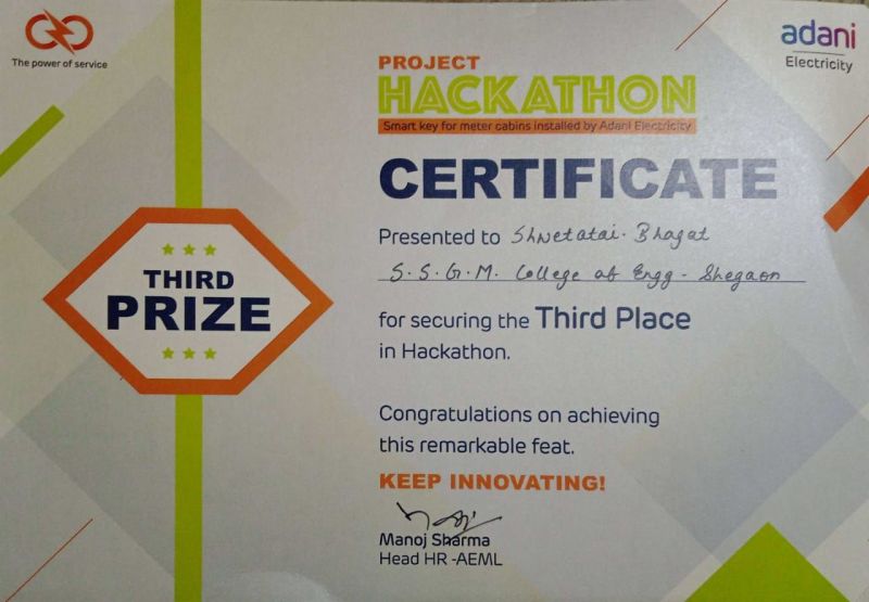Shweta Bhagat on LinkedIn: #hackathon #certificate #achievement #success Shweta Bhagat on LinkedIn: #hackathon #certificate #achievement #success