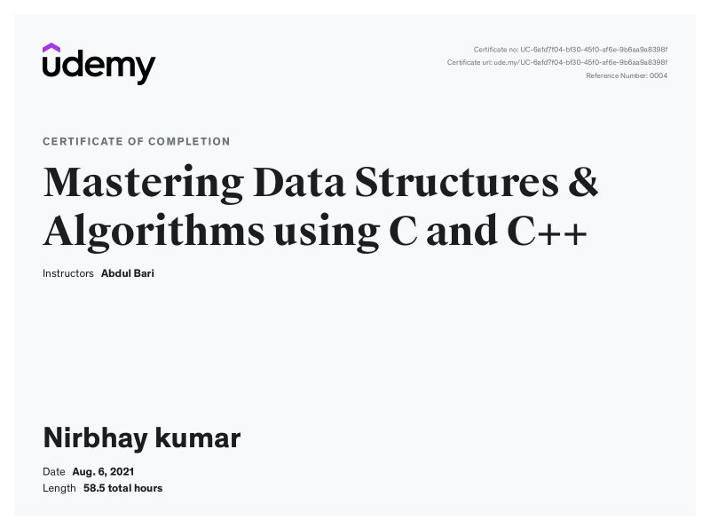 Nirbhay Kumar on LinkedIn: #dsa #cplusplus Nirbhay Kumar on LinkedIn: #dsa #cplusplus
