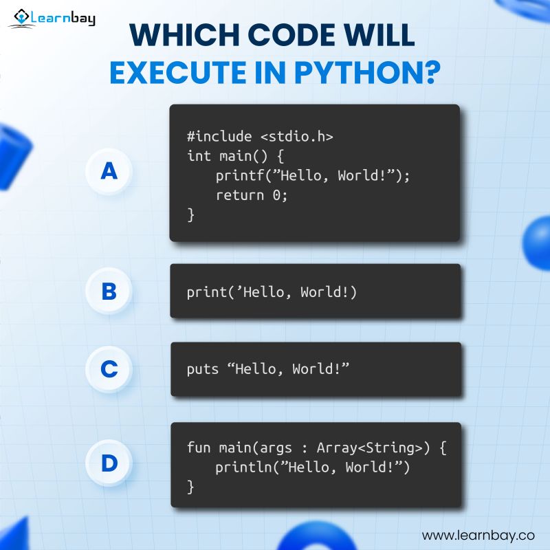 Learnbay on LinkedIn: #quiz #quizes #pythonprojects #python # ... Learnbay on LinkedIn: #quiz #quizes #pythonprojects #python # ...