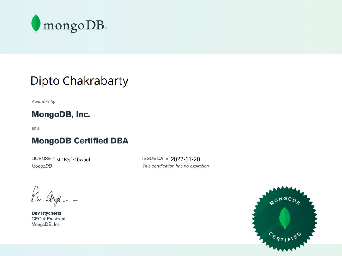 Dipto Chakrabarty on LinkedIn: #mongodb #c100dba #databases #nosql # ... Dipto Chakrabarty on LinkedIn: #mongodb #c100dba #databases #nosql # ...