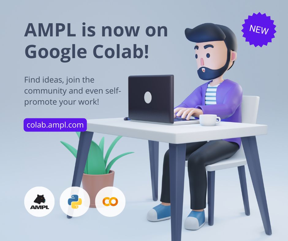 AMPL Optimization Inc. on LinkedIn: #googlecolab #python #optimization ... AMPL Optimization Inc. on LinkedIn: #googlecolab #python #optimization ...