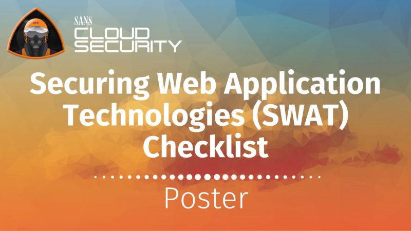 SANS Cloud Security on LinkedIn: Use our Securing Web Application ... SANS Cloud Security on LinkedIn: Use our Securing Web Application ...