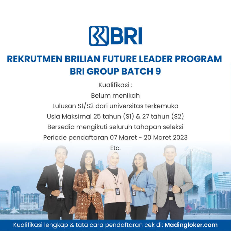 Madingloker Official on LinkedIn: Rekrutmen BRILiaN Future Leader ... Madingloker Official on LinkedIn: Rekrutmen BRILiaN Future Leader ...