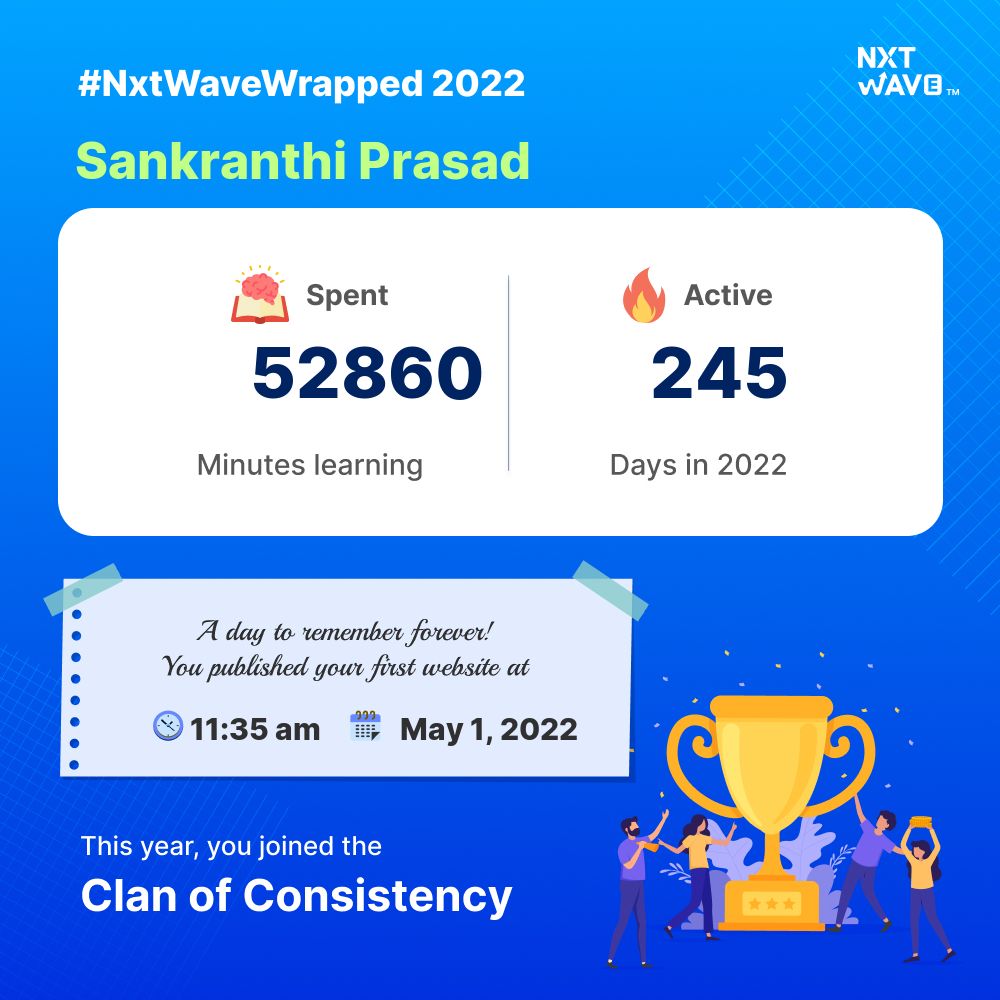 Prasad Sankranthi on LinkedIn: #nxtwave #learningeveryday #programming ... Prasad Sankranthi on LinkedIn: #nxtwave #learningeveryday #programming ...