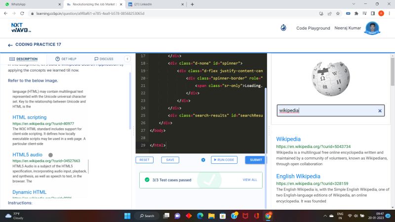 Neeraj Kumar Yellapu on LinkedIn: #coding #nxtwave #javascript # ... Neeraj Kumar Yellapu on LinkedIn: #coding #nxtwave #javascript # ...