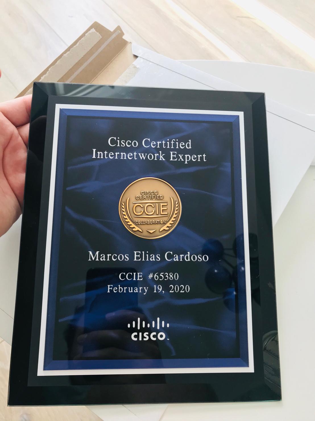 My CCIE plaque has finally arrived! | Marcos Cardoso | 104 comments My CCIE plaque has finally arrived! | Marcos Cardoso | 104 comments