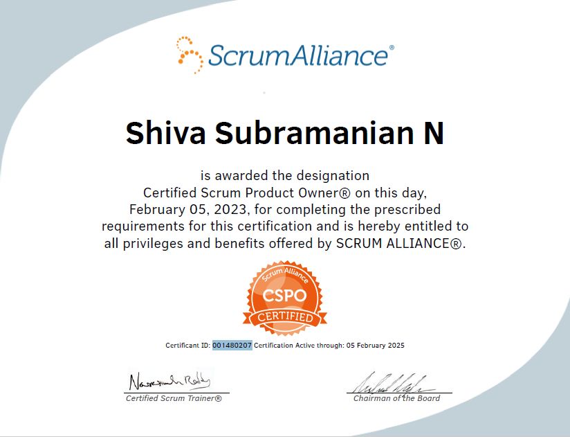 Shiva Subramanian N on LinkedIn: #scrumproductowner #scrum # ... Shiva Subramanian N on LinkedIn: #scrumproductowner #scrum # ...