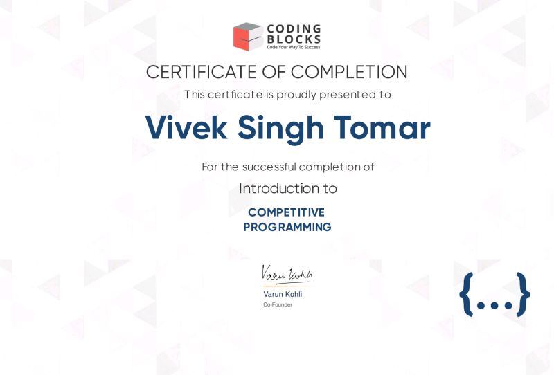Vivek Singh Tomar on LinkedIn: #competitiveprogramming Vivek Singh Tomar on LinkedIn: #competitiveprogramming