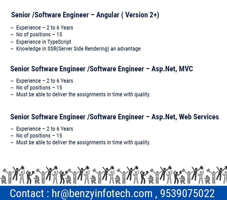 Benzy Infotech Pvt. Ltd. on LinkedIn: #hiring #aspdotnet #aspdotnetmvc ... Benzy Infotech Pvt. Ltd. on LinkedIn: #hiring #aspdotnet #aspdotnetmvc ...
