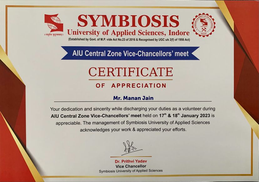 Manan Jain on LinkedIn: Grateful for this opportunity to serve as ... Manan Jain on LinkedIn: Grateful for this opportunity to serve as ...