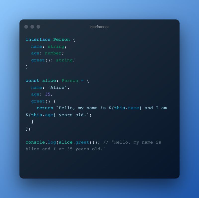 Preston Wallace on LinkedIn: #typescript #interfaces Preston Wallace on LinkedIn: #typescript #interfaces