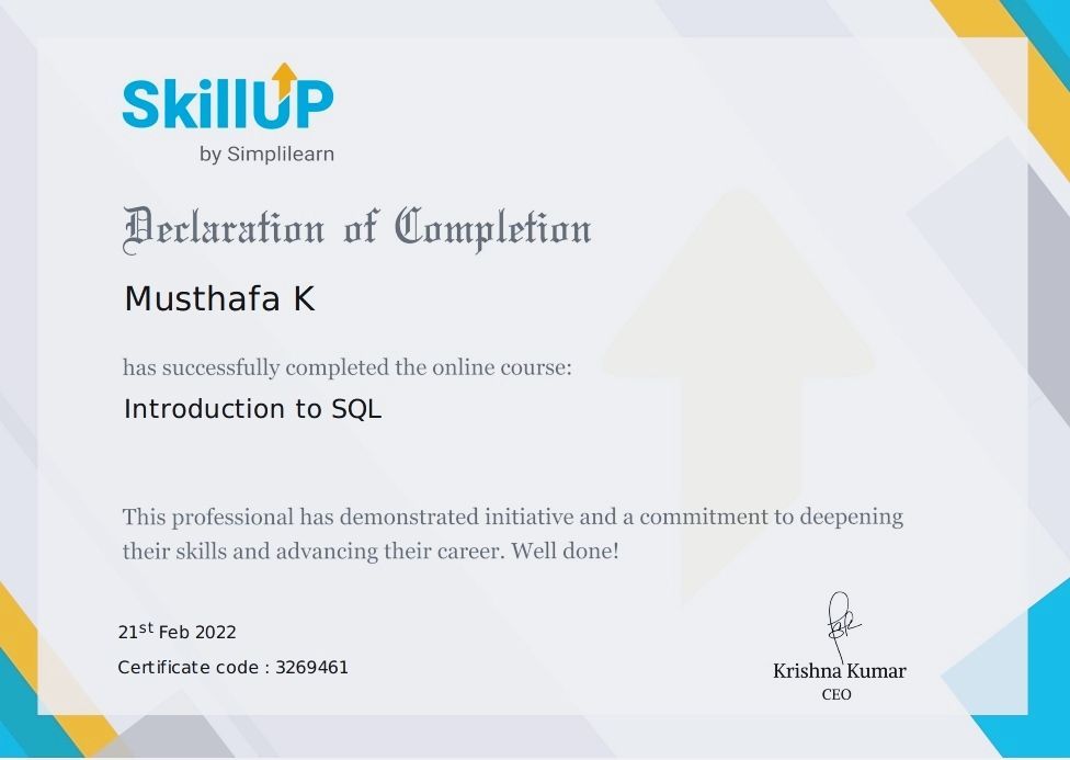 Musthafa K on LinkedIn: #sql #mysql #postgresql #python #simplilearn # ... Musthafa K on LinkedIn: #sql #mysql #postgresql #python #simplilearn # ...