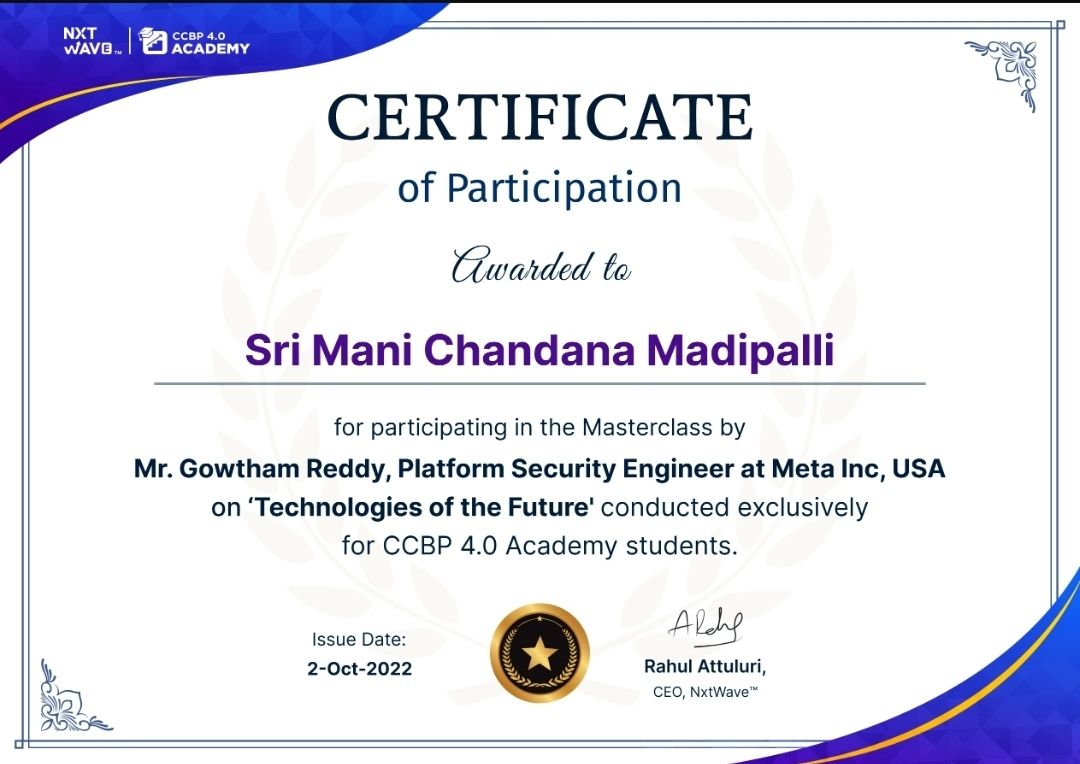 Sri Mani Chandana Madipalli on LinkedIn: Hi guys I watched the whole ... Sri Mani Chandana Madipalli on LinkedIn: Hi guys I watched the whole ...