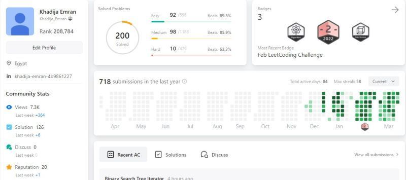 Khadija Emran on LinkedIn: #leetcode Khadija Emran on LinkedIn: #leetcode