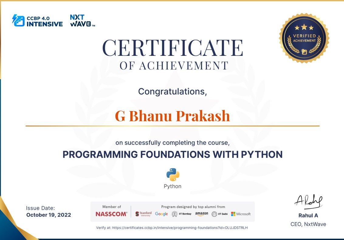 Bhanu Prakash on LinkedIn: #programming #python Bhanu Prakash on LinkedIn: #programming #python