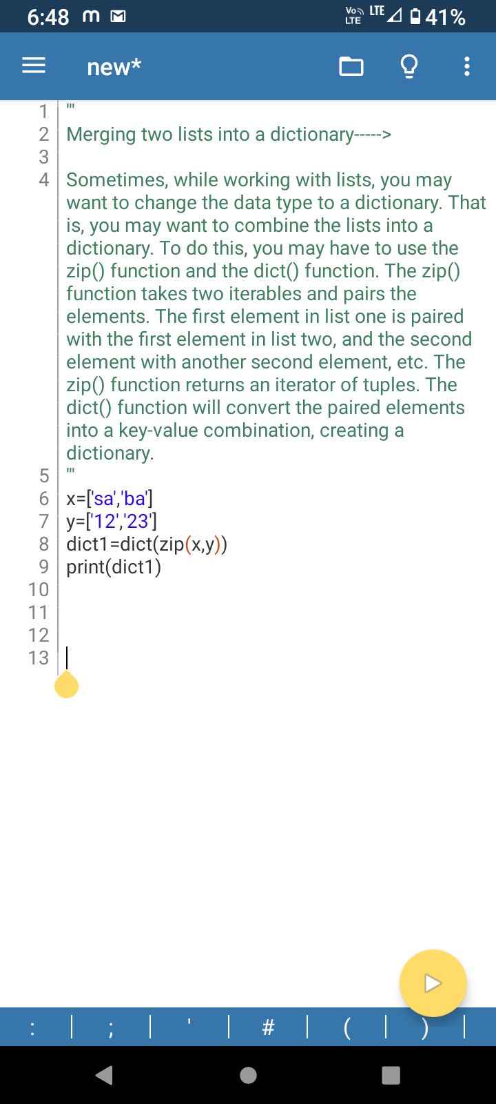 Vemula Sahithya on LinkedIn: Merging two lists into a dictionary Python ... Vemula Sahithya on LinkedIn: Merging two lists into a dictionary Python ...