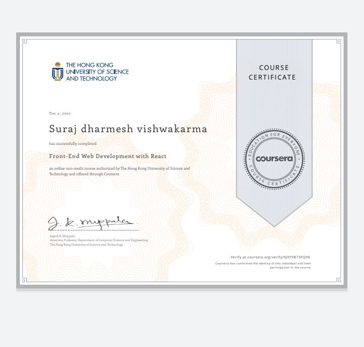 Suraj Vishwakarma on LinkedIn: #coursera Suraj Vishwakarma on LinkedIn: #coursera