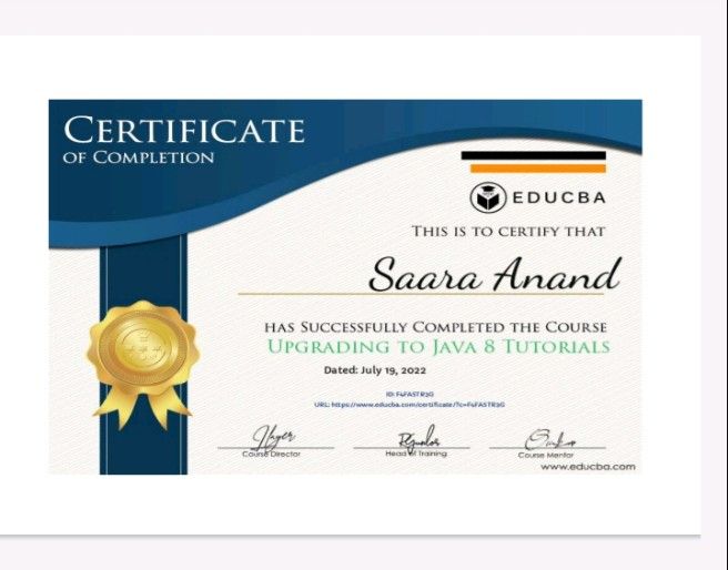 Saara Anand on LinkedIn: #programming #java #connections #certifications Saara Anand on LinkedIn: #programming #java #connections #certifications