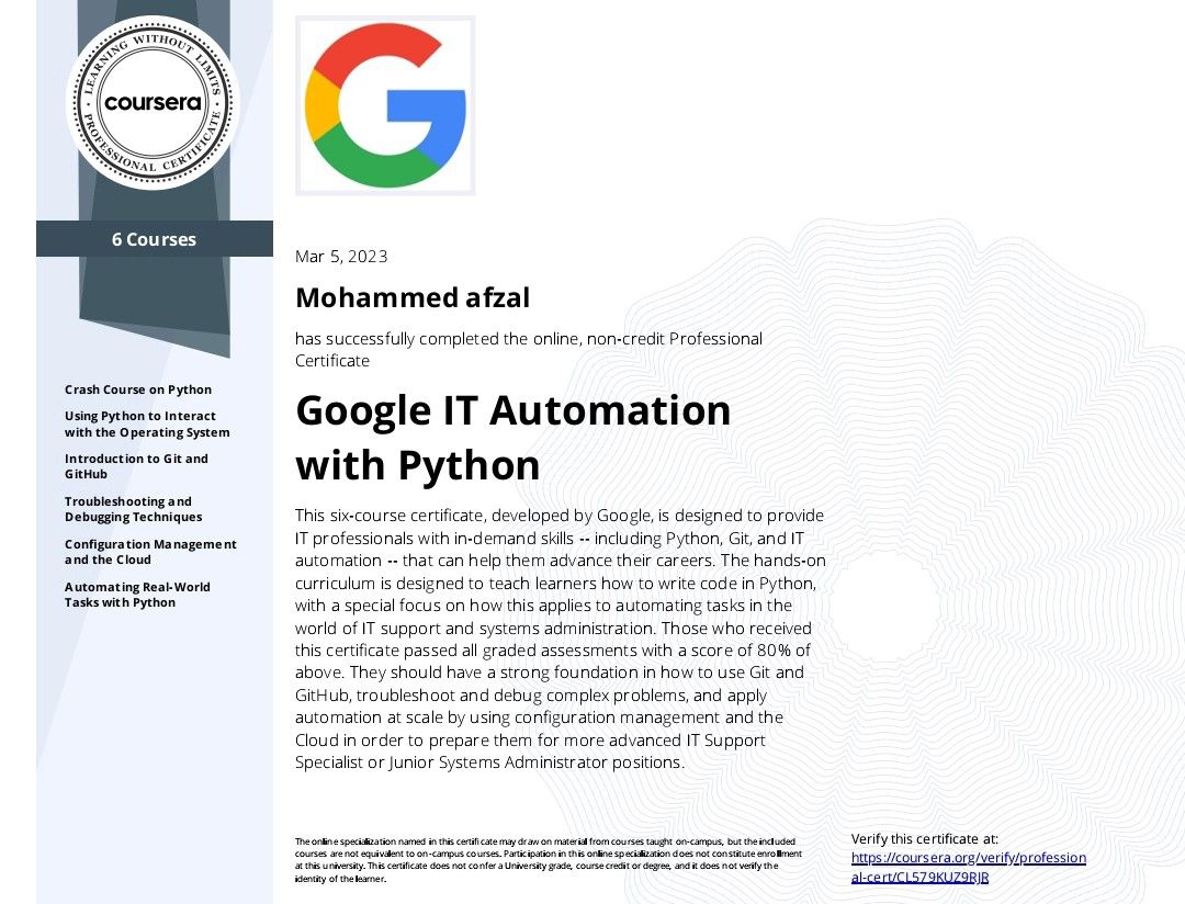 #python #google #automation #share #coursera #certification… | Mohammed ... #python #google #automation #share #coursera #certification… | Mohammed ...