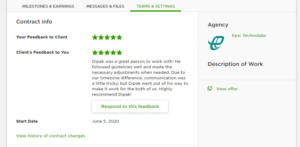 Dipak Makvana on LinkedIn: #upwork #clientsatisfaction #clientfeedback ... Dipak Makvana on LinkedIn: #upwork #clientsatisfaction #clientfeedback ...