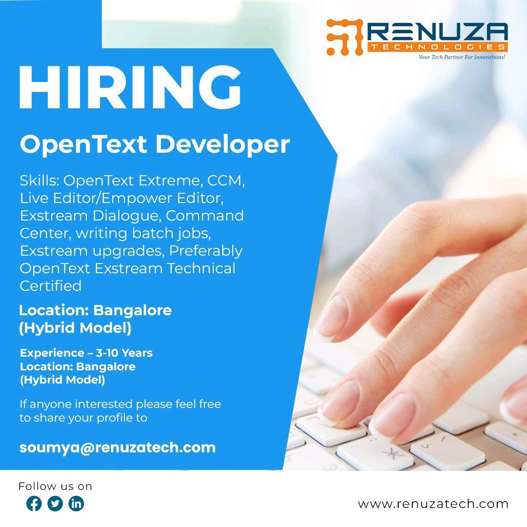 Soumya Patil on LinkedIn: Hello Everyone, We are looking for Open text ... Soumya Patil on LinkedIn: Hello Everyone, We are looking for Open text ...