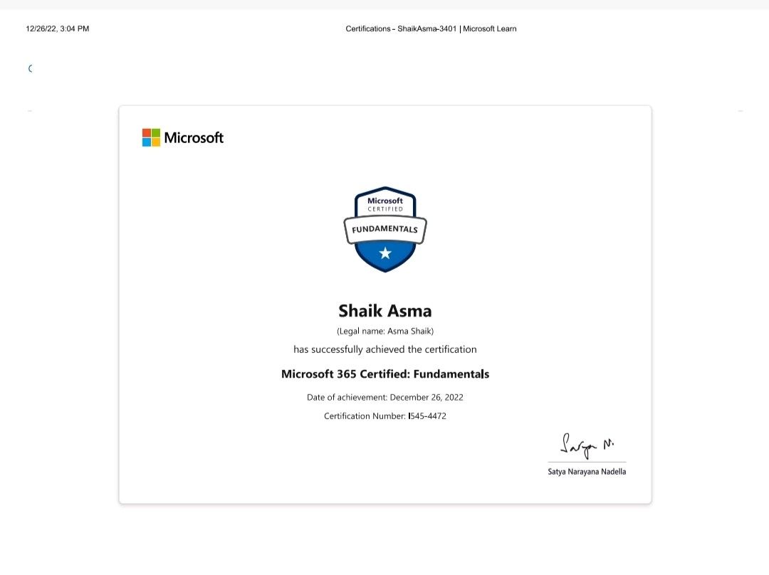 Shaik Asma on LinkedIn: #connections #microsoft #azure Shaik Asma on LinkedIn: #connections #microsoft #azure