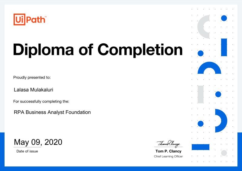 Lalasa Mulakaluri on LinkedIn: #rpa #businessanalyst Lalasa Mulakaluri on LinkedIn: #rpa #businessanalyst