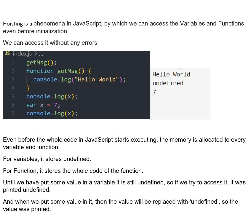 Yash Purkar on LinkedIn: Hoisting in JS with normal function and variable. Yash Purkar on LinkedIn: Hoisting in JS with normal function and variable.