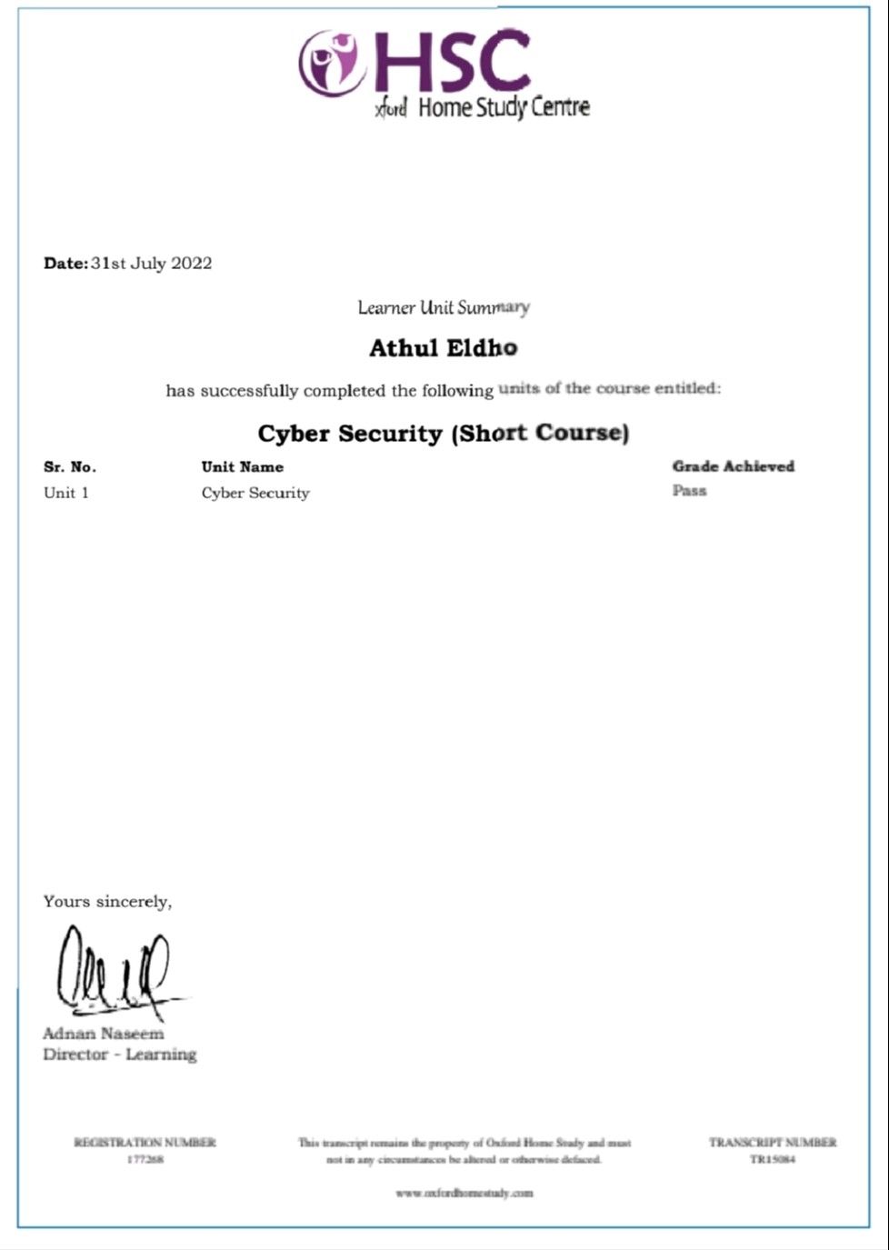 Athul Eldho on LinkedIn: #oxford #hsc #cybersecurity #oxford Athul Eldho on LinkedIn: #oxford #hsc #cybersecurity #oxford