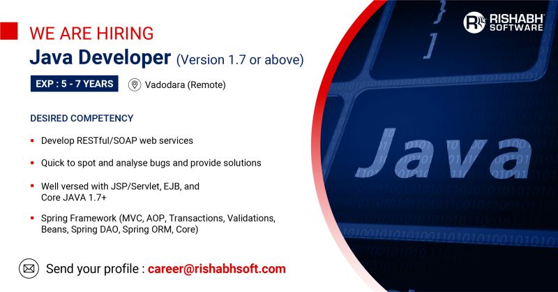 Rishabh Software on LinkedIn: #java #javadeveloper #backend #jobs # ... Rishabh Software on LinkedIn: #java #javadeveloper #backend #jobs # ...