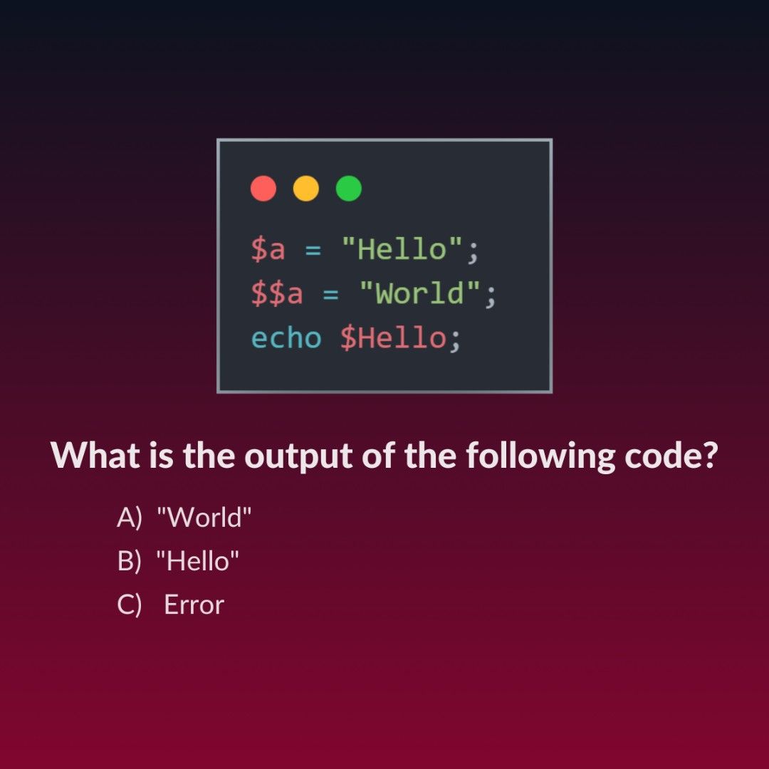 Mithu Das on LinkedIn: #php #quiz #phpdeveloper #webdeveloper | 10 comments Mithu Das on LinkedIn: #php #quiz #phpdeveloper #webdeveloper | 10 comments