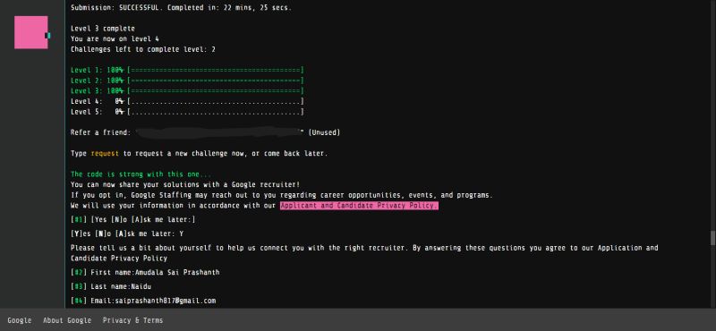 Sai Prashanth on LinkedIn: #googlefoobar #programmingchallenge #coding Sai Prashanth on LinkedIn: #googlefoobar #programmingchallenge #coding