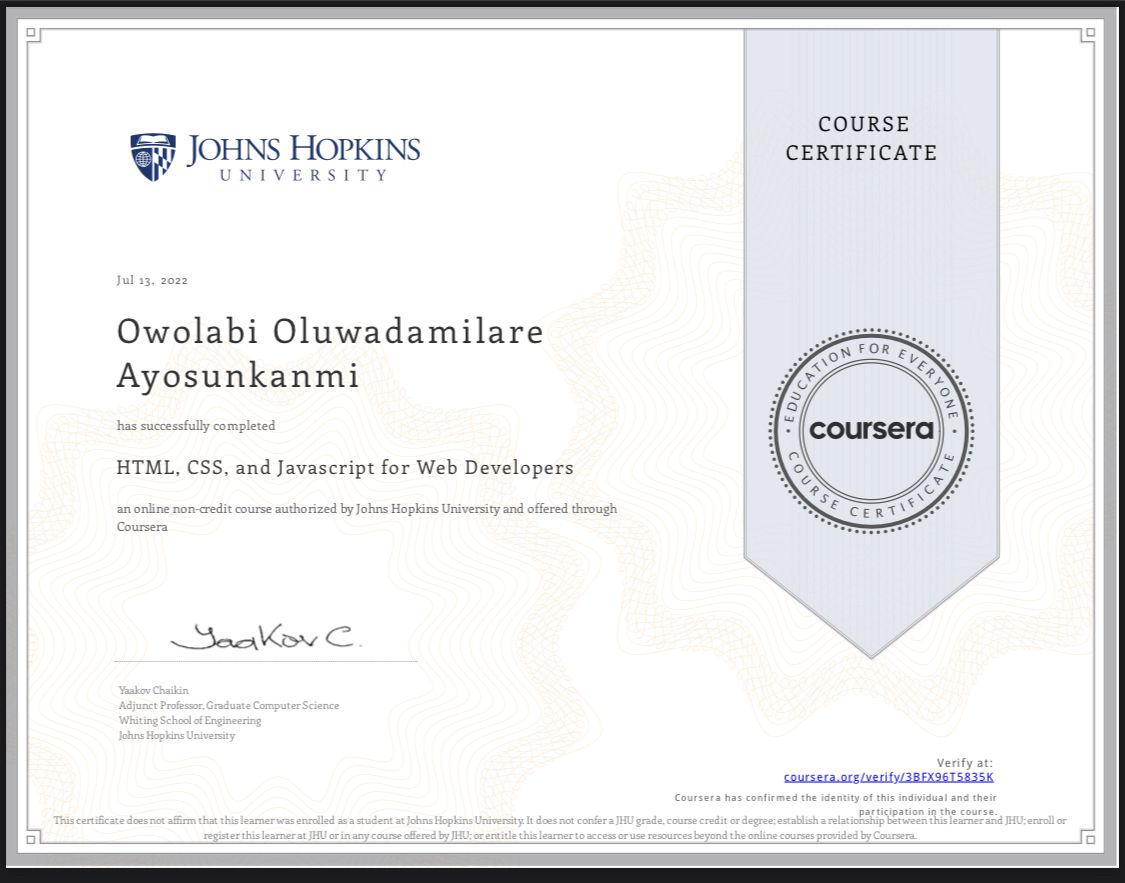 Ayosunkanmi Owolabi on LinkedIn: #html5 #css3 #javascript # ... Ayosunkanmi Owolabi on LinkedIn: #html5 #css3 #javascript # ...