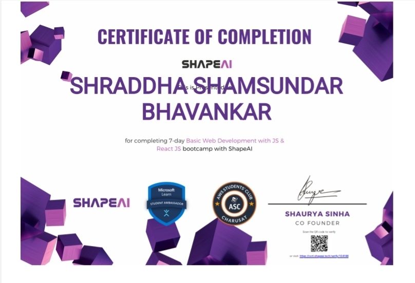 Shraddha B. on LinkedIn: #webdevelopment #reactjs #javascript #react Shraddha B. on LinkedIn: #webdevelopment #reactjs #javascript #react