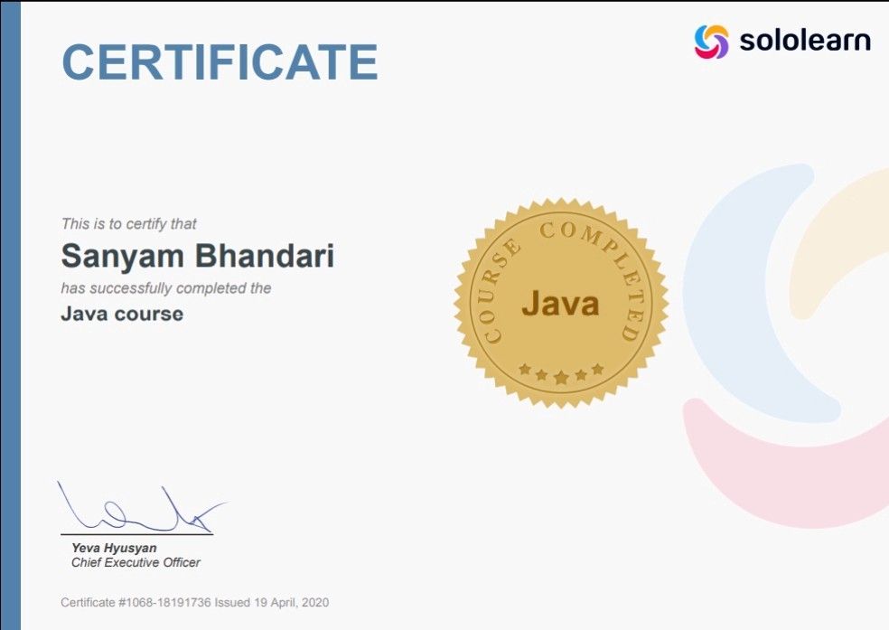 Sanyam Bhandari on LinkedIn: #java #java #programming #sololearn Sanyam Bhandari on LinkedIn: #java #java #programming #sololearn