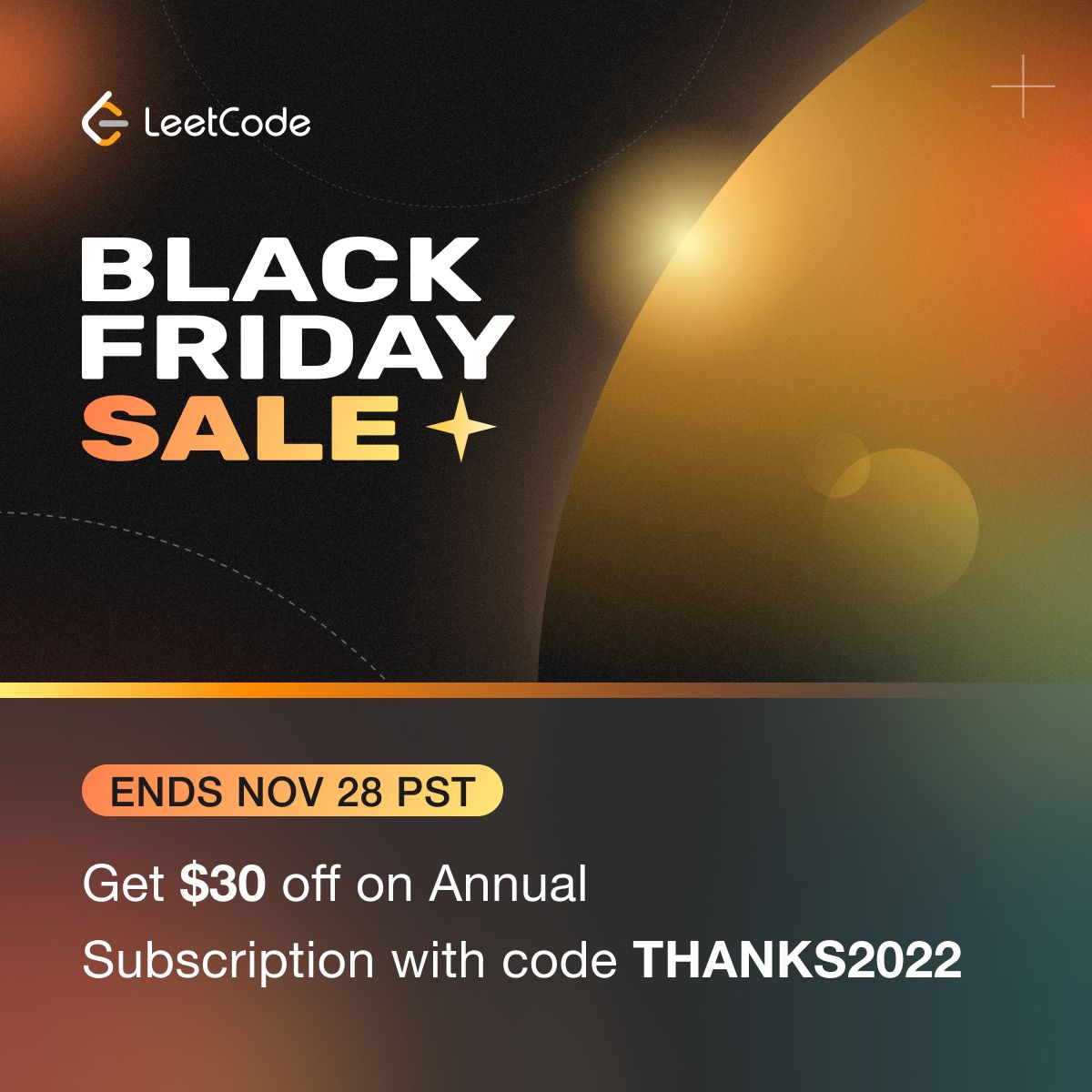 LeetCode on LinkedIn: #leetcode #thanksgiving #blackfridaydeal LeetCode on LinkedIn: #leetcode #thanksgiving #blackfridaydeal