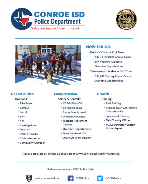 Conroe Independent School District on LinkedIn: Conroe ISD Police ... Conroe Independent School District on LinkedIn: Conroe ISD Police ...